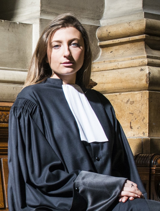 Tenue d'avocat complète en mérino-Epitoge avec fourrure